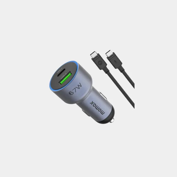 Momax Move Dual Port Car Charger with 100W USB-C to USB-C Cable 1m |QC ...